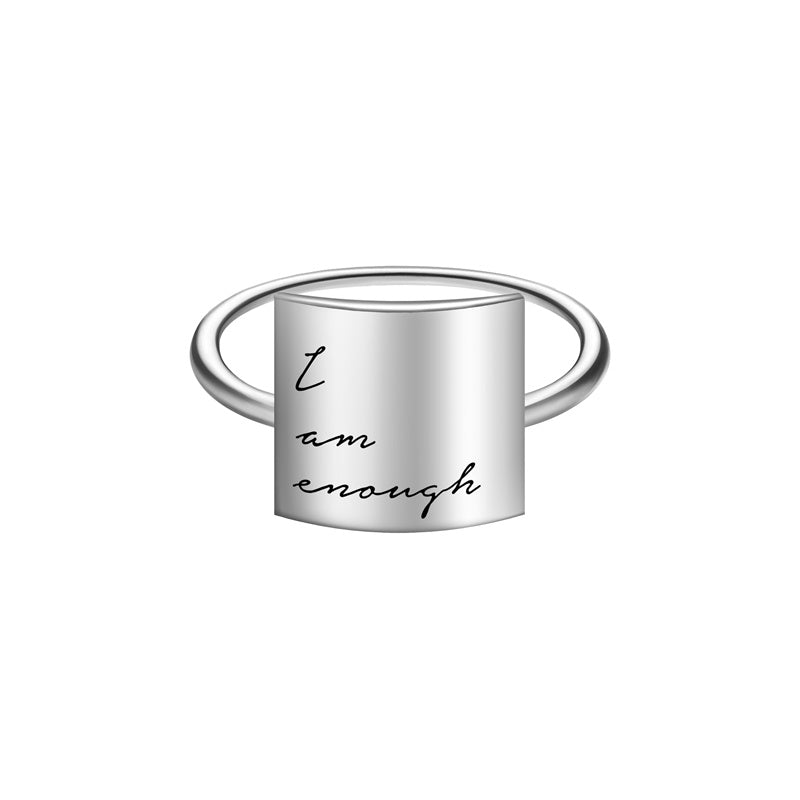 I Am Enough Ring Choose Joy Ring In 925 Silver– romanticwork