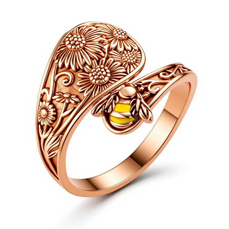 Sterling Silver Personalized Engraved Sunflower Bee Butterfly Adjustab ...