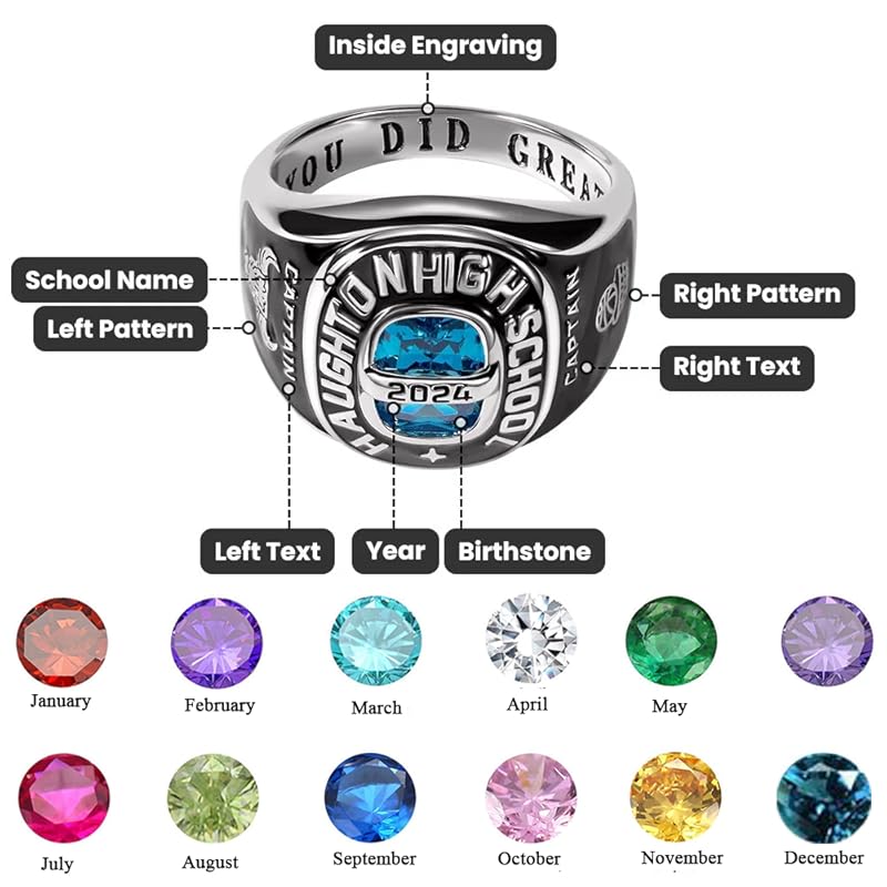Sterling Silver 2026 Personalized Engraved High School College Graduat ...
