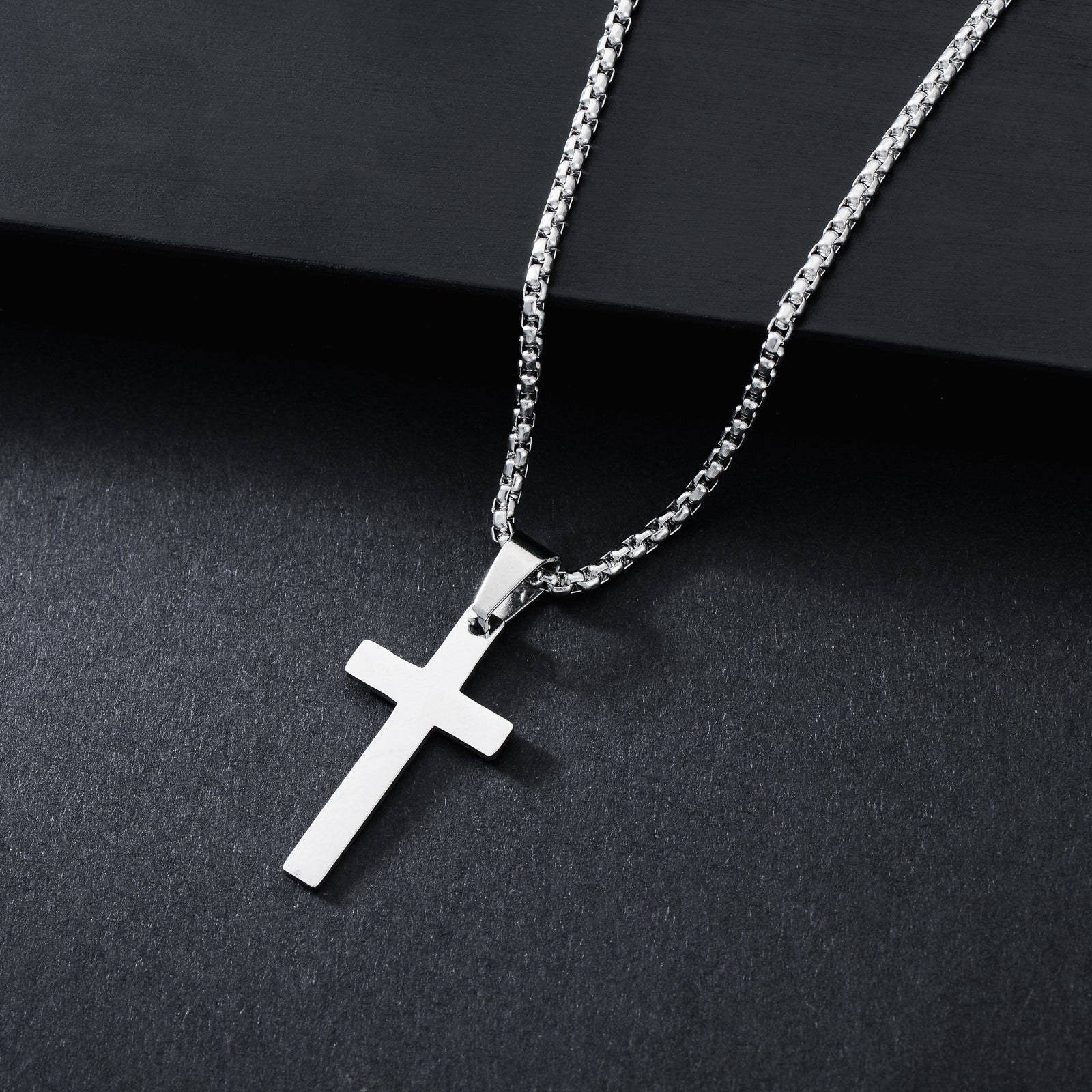 Men's Silver Cross Necklace Gifts for Him Cross for Men Crosses Gift f ...