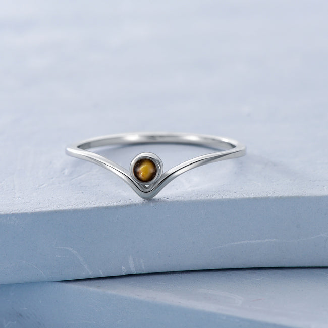 Sterling Silver Simple Mustard Seed Nature Ring– romanticwork