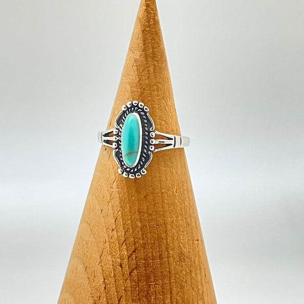 Sterling Silver Vintage Western Turquoise Nature Ring– romanticwork