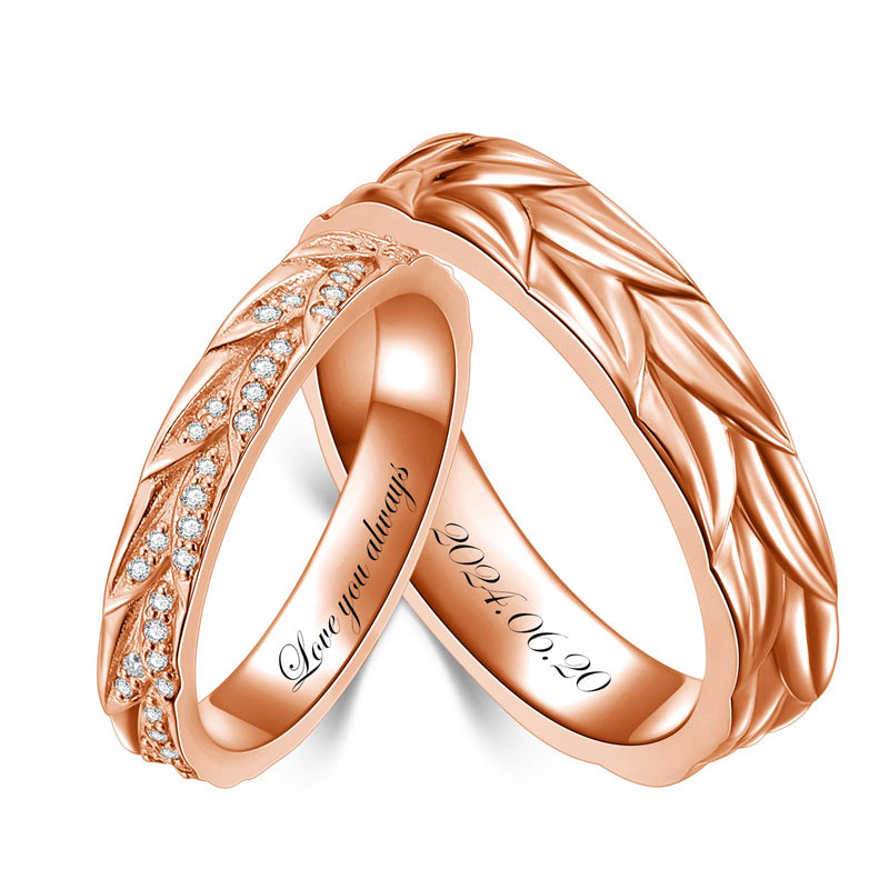 Sterling Silver 10K 14K 18K Gold Personalized Engraved Diamond Couples ...
