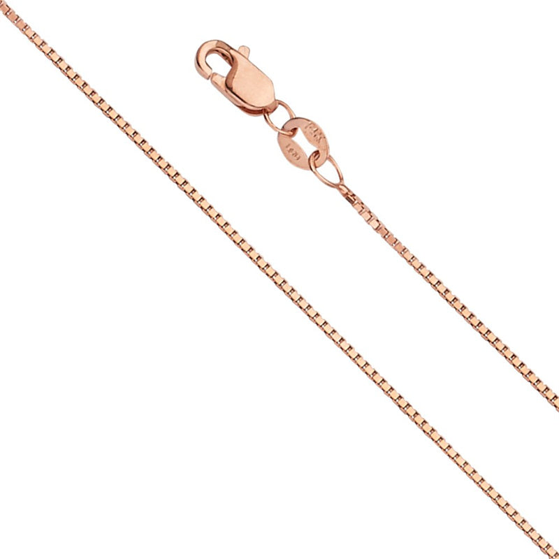 14K Gold 1.0mm Box Link Chain Necklace– romanticwork