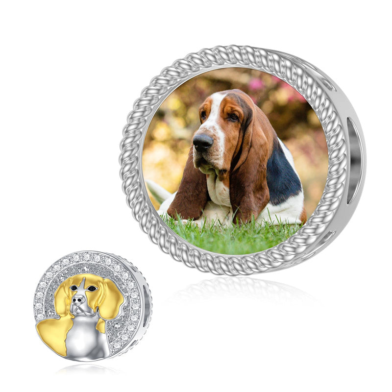 Sterling Silver Personalized Dog Breed Photo Charm Beads– romanticwork