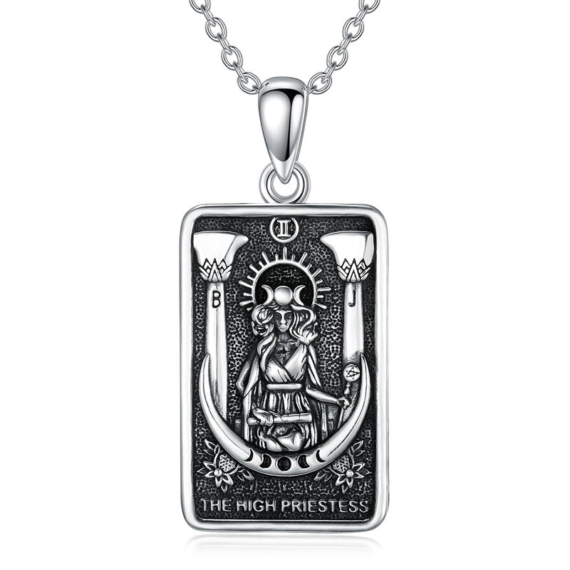 Sterling Silver Goddess Athena High Priestess Pendant Necklace ...