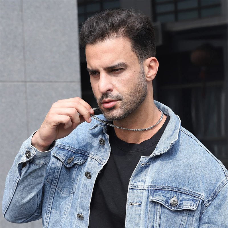 Stainless Steel Personalized Name Pendant Necklace for Men– romanticwork