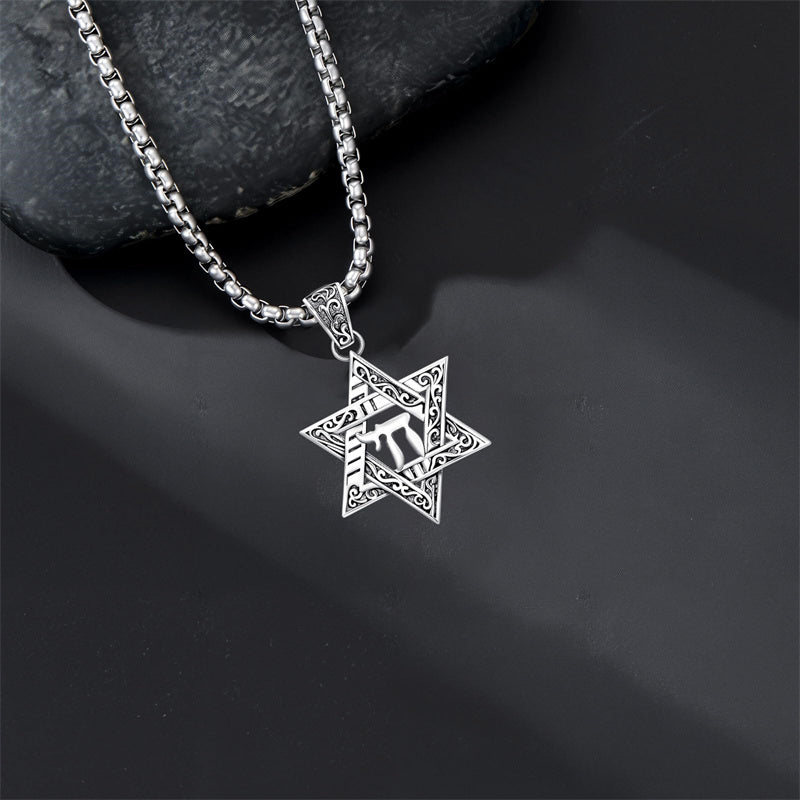 Sterling Silver Star of David Chai Cross Evil Eye Lion of Judah Menora ...