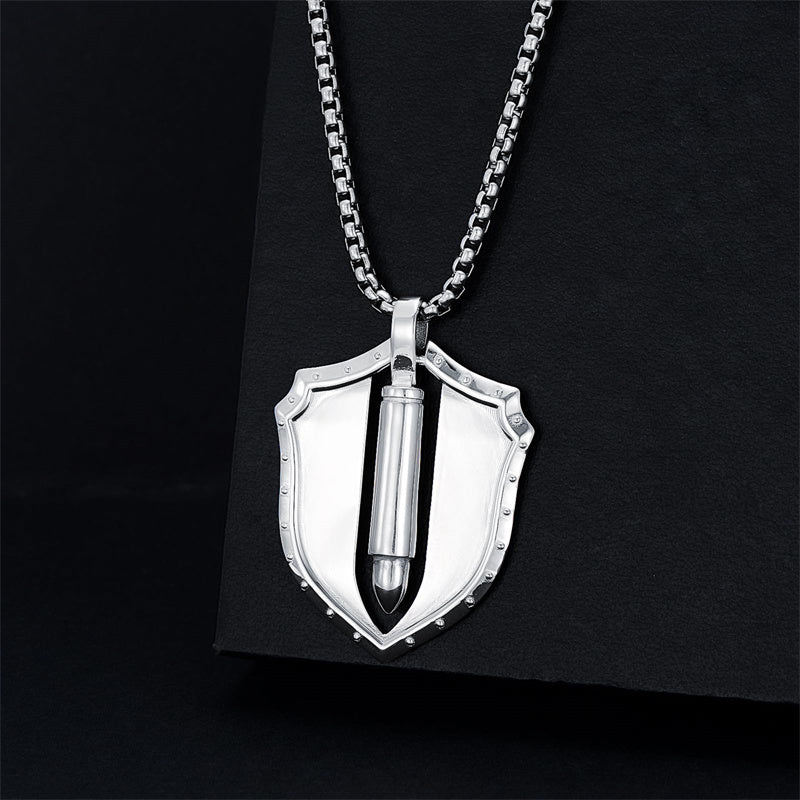 Sterling Silver Bullet Urn Necklace for Ashes for Men– romanticwork
