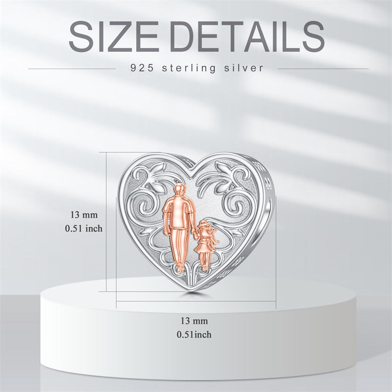 Sterling Silver Father Daughter Charm Bracelet– romanticwork