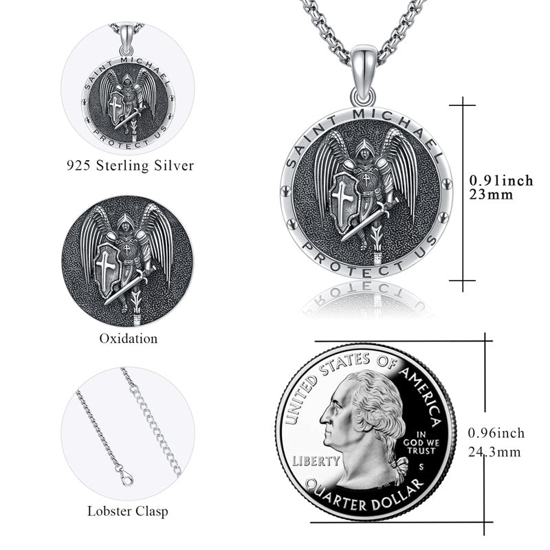 925 Sterling Silver Patron Saint Medals Saint Christopher Amulet Saint ...