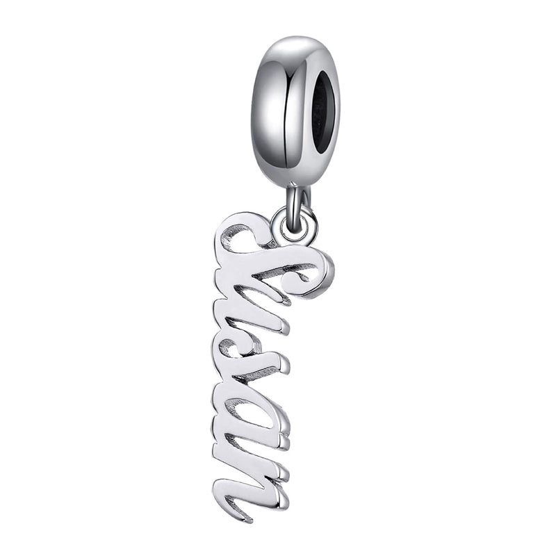 Sterling Silver Persoanlized Name Charm Beads– romanticwork