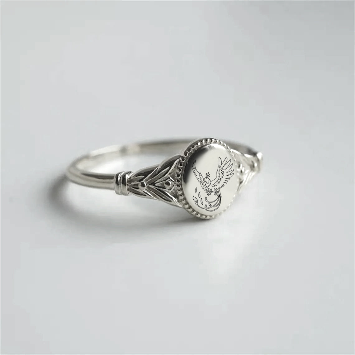 Sterling Silver Phoenix Bird Ring– romanticwork