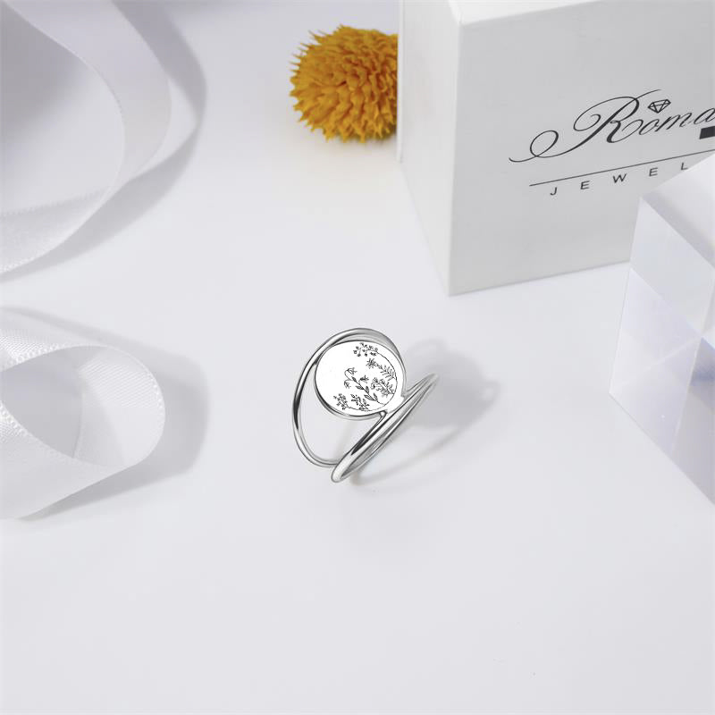 Sterling Silver Spring Wildflowers Nature Ring– romanticwork