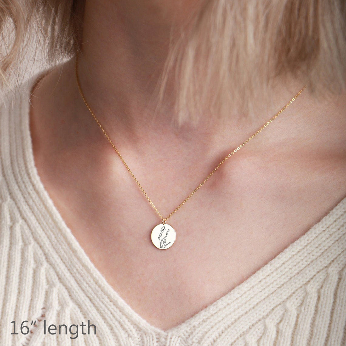 Sterling Silver Cardinal Pendant Necklace– romanticwork