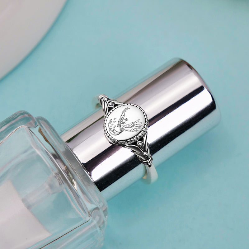 Sterling Silver Phoenix Bird Ring– romanticwork
