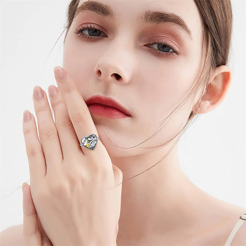 Sterling Silver Dog Urn Necklace/Ring for Ashes Dog Memorial Keepsake ...