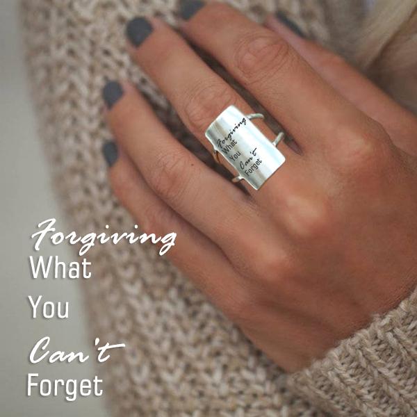 Motivation Ring Quote Ring Forgiving What You Can't Forget 925 Silver ...