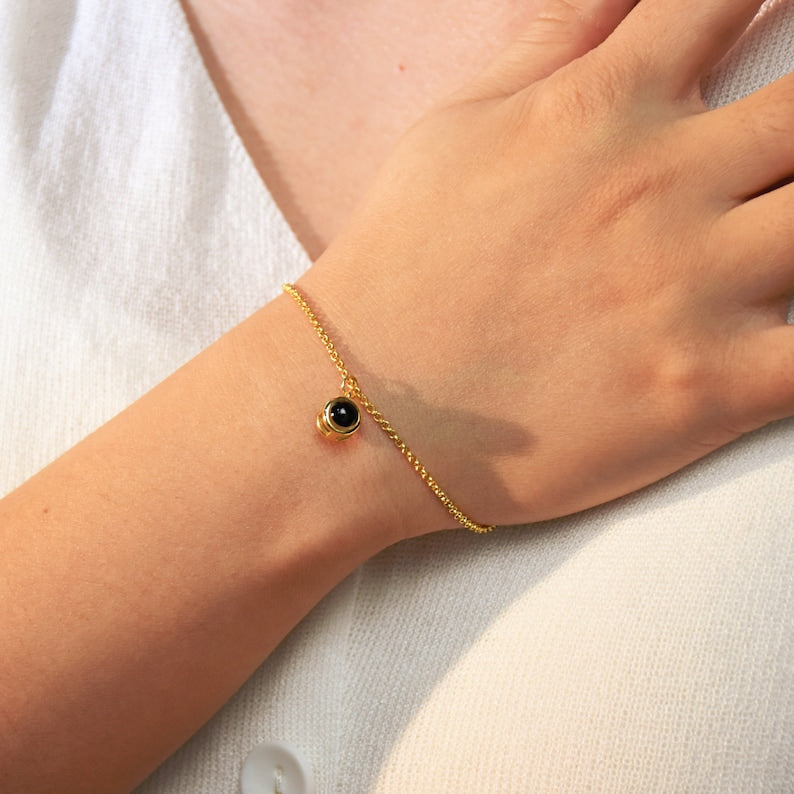 Sterling Silver Projection Personalized Photo Bracelet– romanticwork