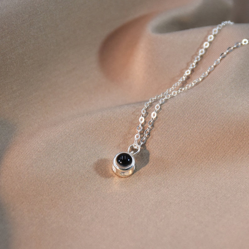 Sterling Silver Personalized Projection Pendant Necklace– romanticwork