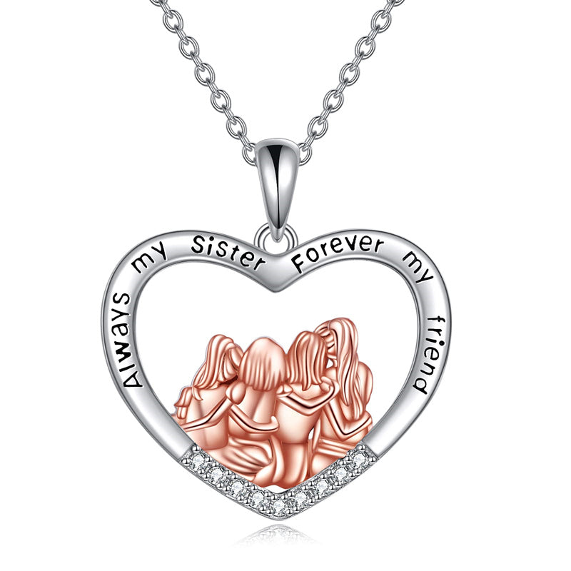 Sterling Silver Sister Pendant Necklace Engraved With Always My Sister ...