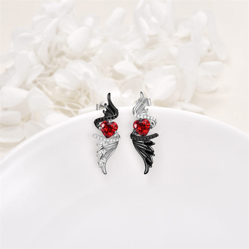 Sterling Silver Angel Devil Stud Earrings– romanticwork