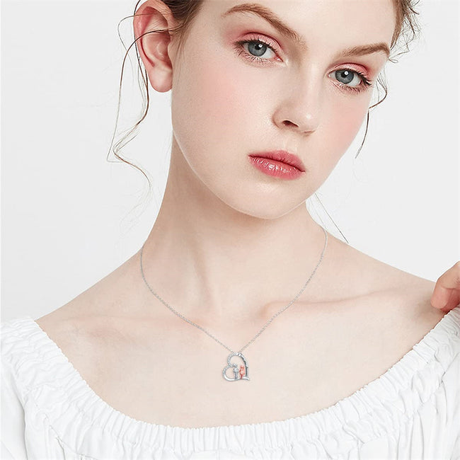 Sterling Silver Brother Sister Pendant Necklace With Engraved– romanticwork