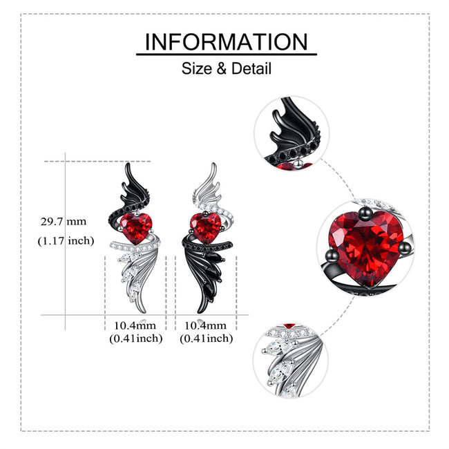 Sterling Silver Angel Devil Stud Earrings– romanticwork