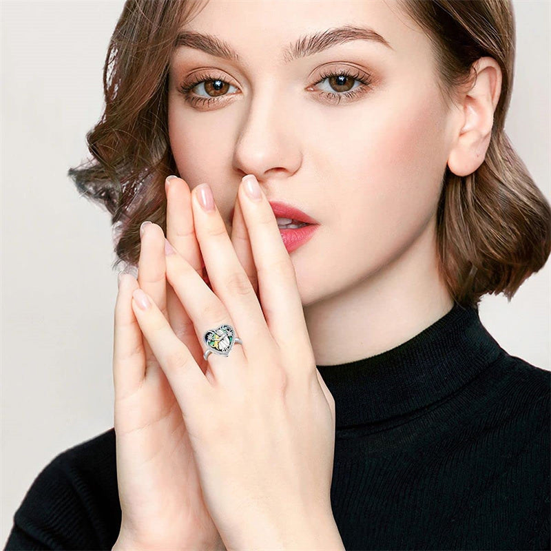 Sterling Silver Dog Urn Necklace Ring for Ashes with Engraveds ...